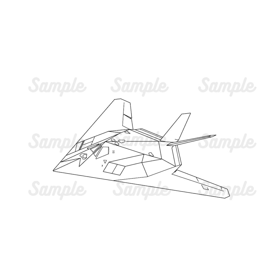 F117 Nighthawk Stealth Airplane Svg, Png, Eps, Dxf, Jpg - Instant ...