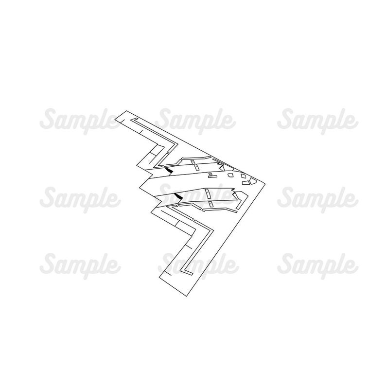B2 Stealth Spirit Bomber Airplane Jet Digital Files Svg, Png, Eps, Dxf ...