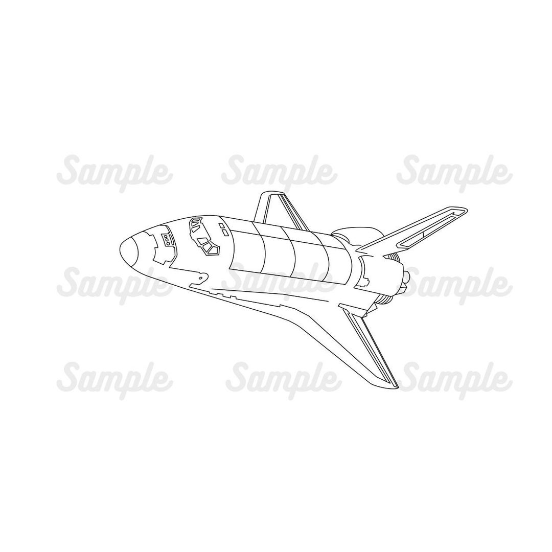 Space Shuttle Digital Files Svg, Png, Eps, Dxf, Jpg - Instant Download ...