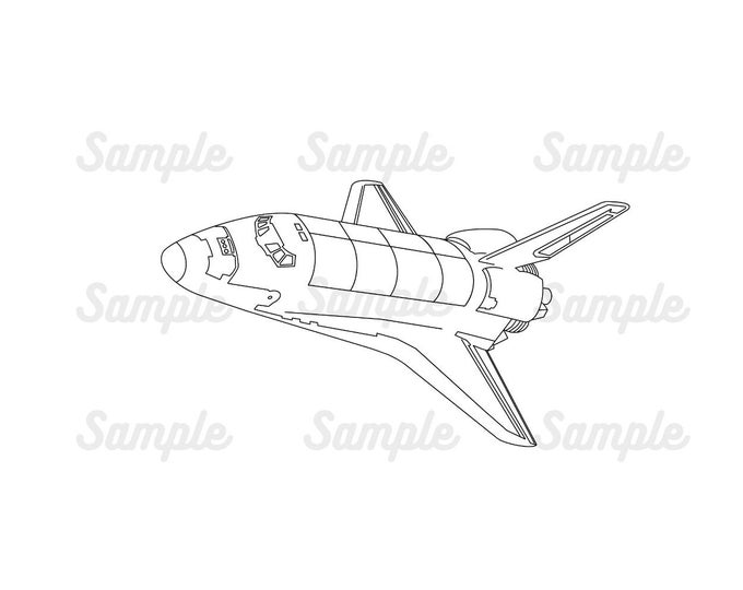 Space Shuttle Digital Files Svg, Png, Eps, Dxf, Jpg - Instant Download ...