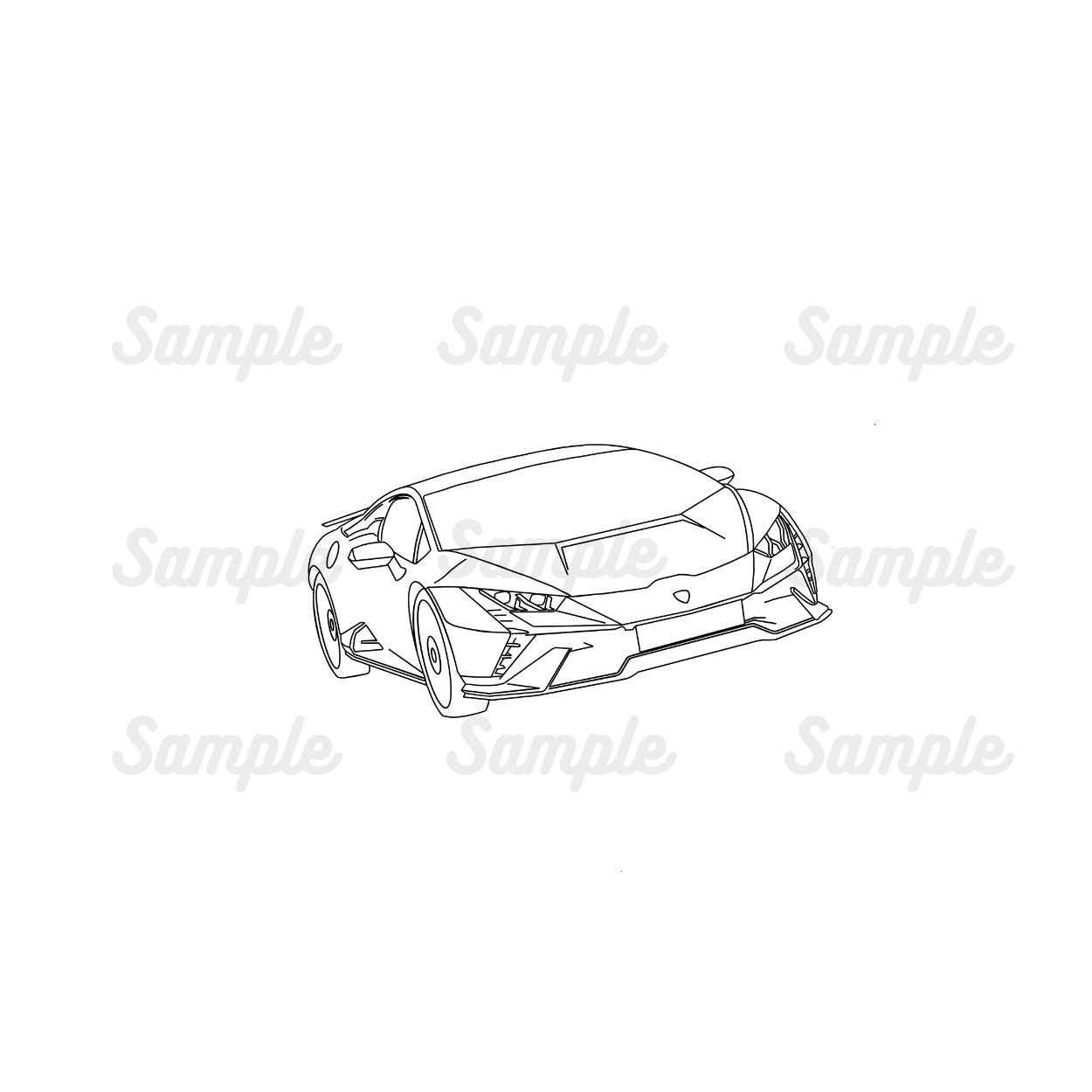 Lamborghini Car Digital Files Svg, Png, Eps, Dxf, Jpg - Instant ...