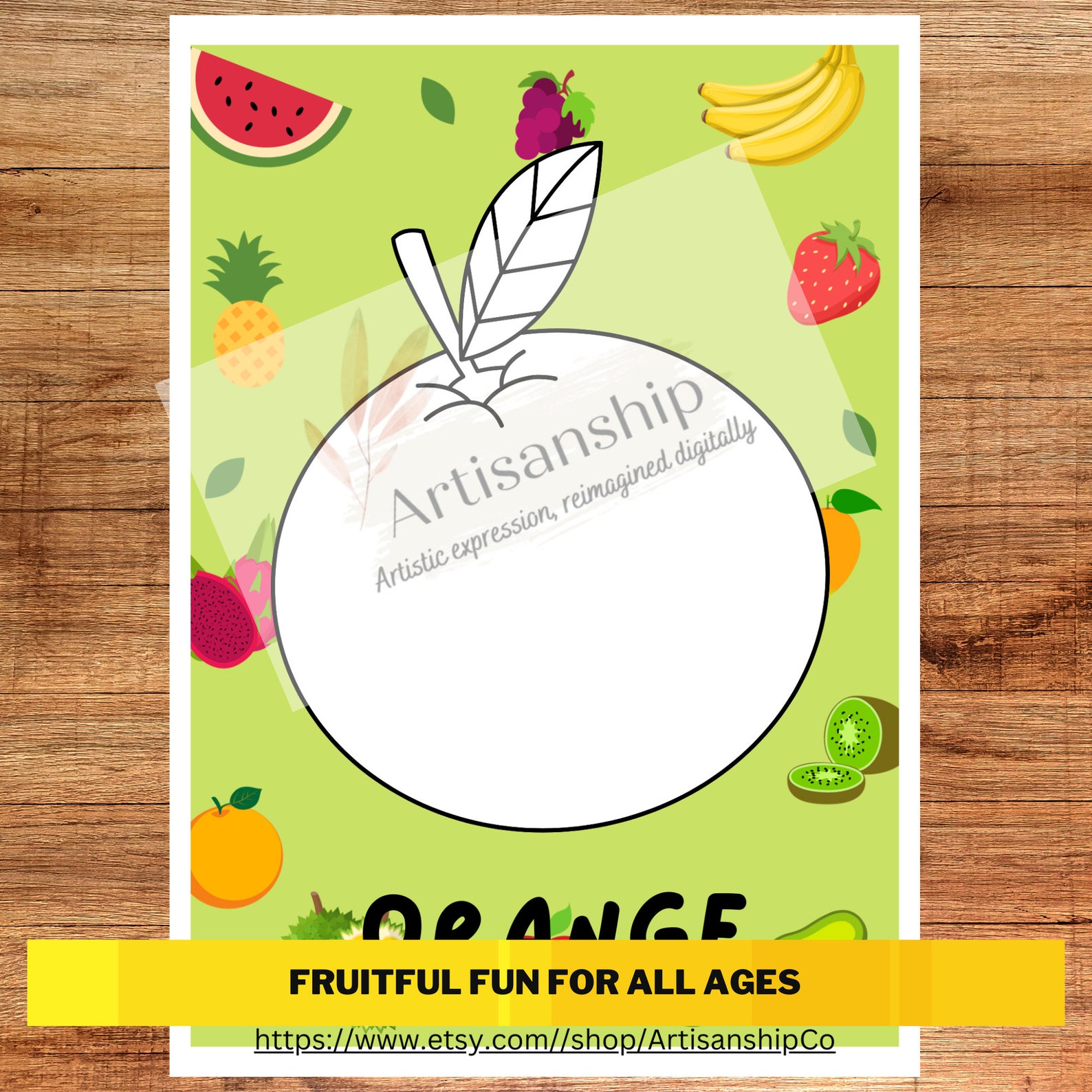 Fruits Coloring Book - Printable PDF for Kids Activity for Kids Digital ...