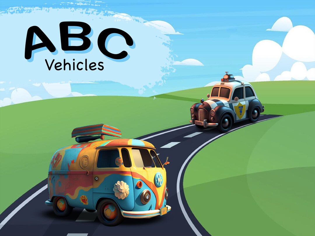 Printable Busy Book for Toddlers, ABC Vehicles Digital DIY Binder Book ...