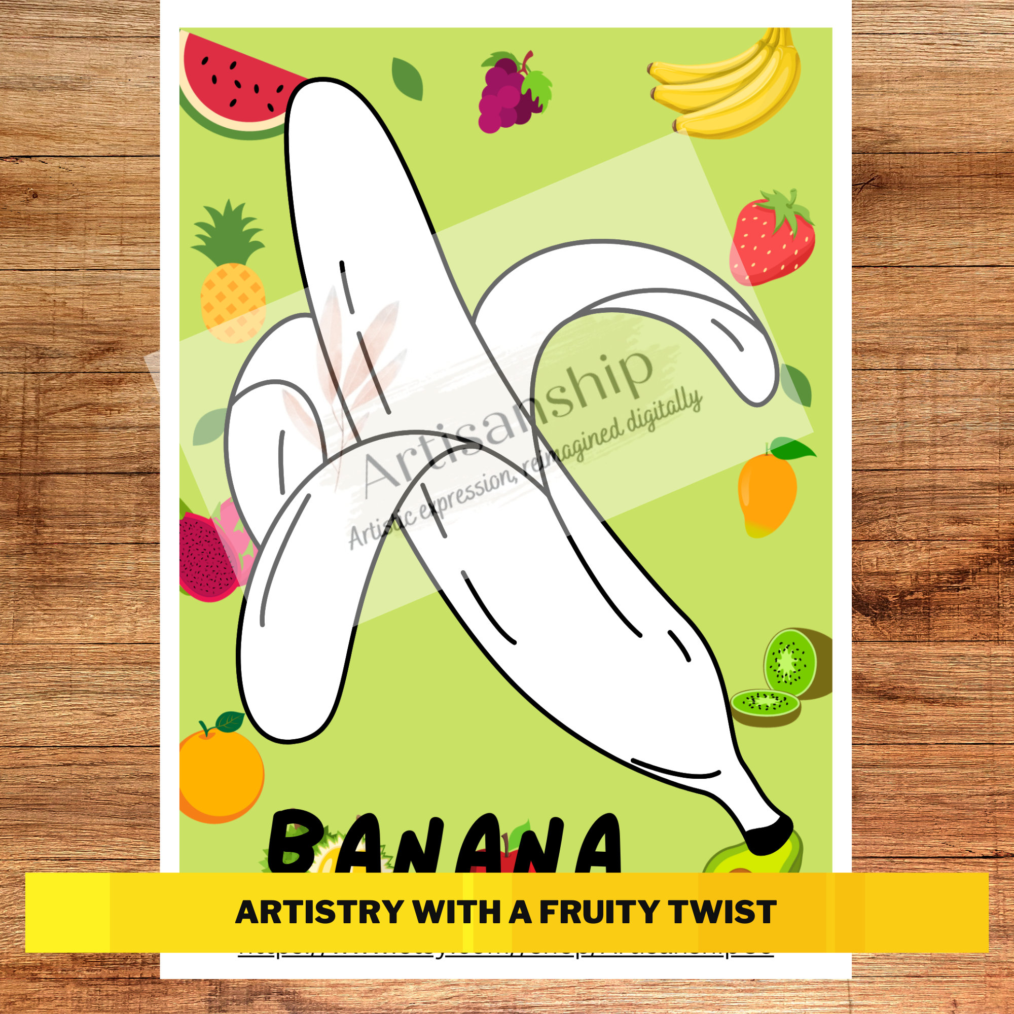 Fruits Coloring Book - Printable PDF for Kids Activity for Kids Digital ...