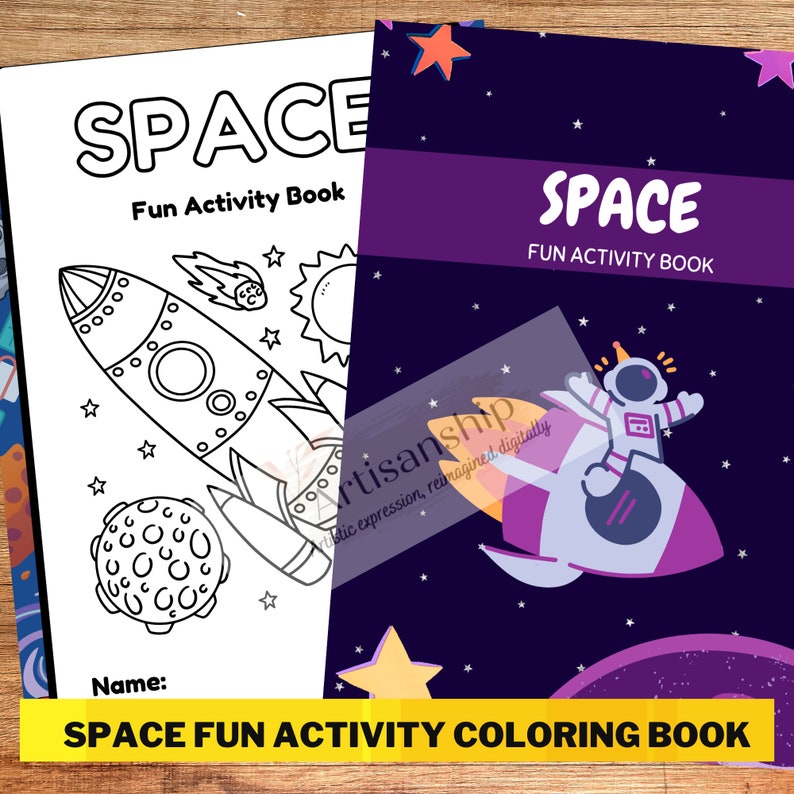 Space Activity Book for Kids - Printable PDF With Coloring Pages, Mazes ...