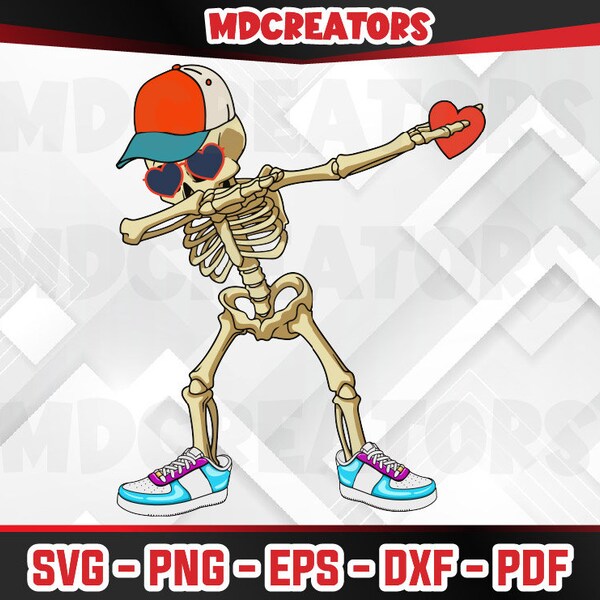 Dabbing Skeleton Svg - Etsy