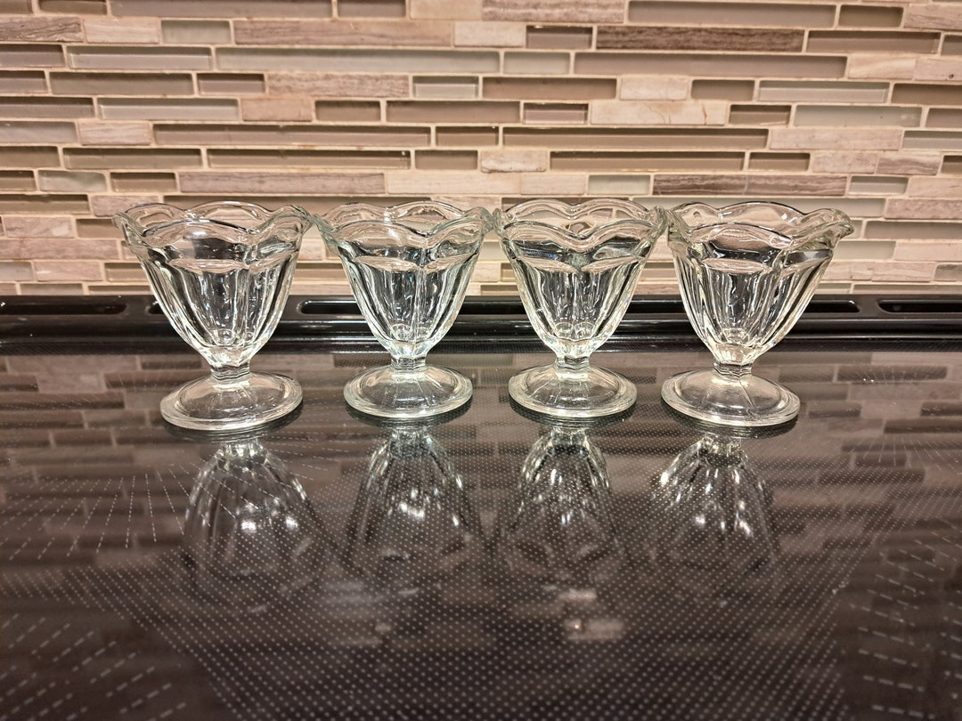 Set of 4 or 8 Vintage Anchor Hocking Dessert Cups - Etsy