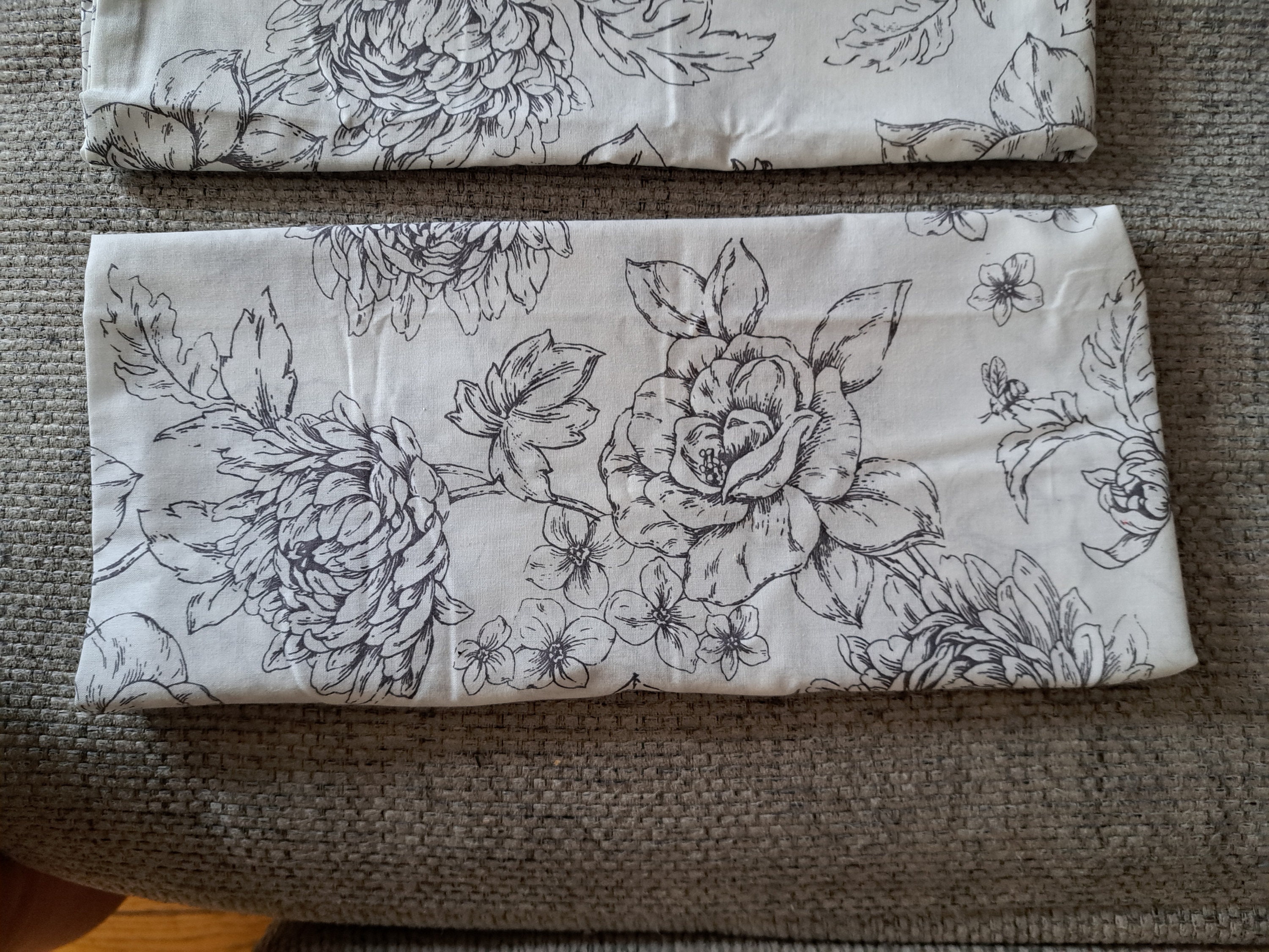 2 Vintage White and Black Country Style Pillowcases - Etsy Australia