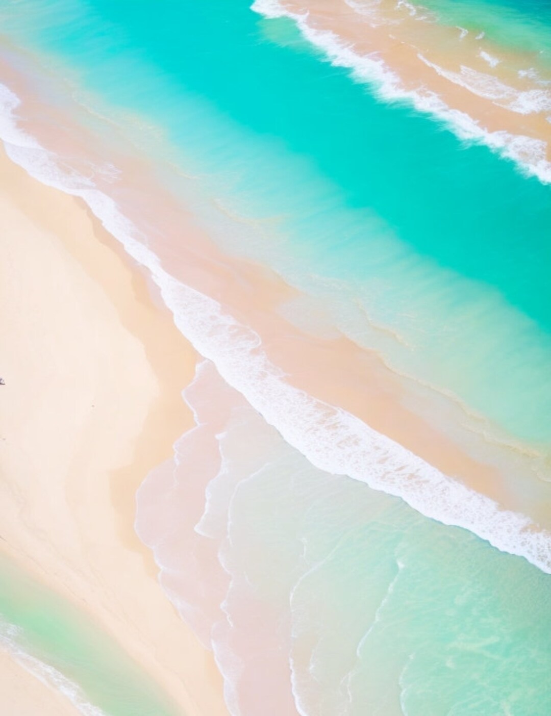 Aerial Beach Print Summer Waves Print Pastel Beach Photo California ...