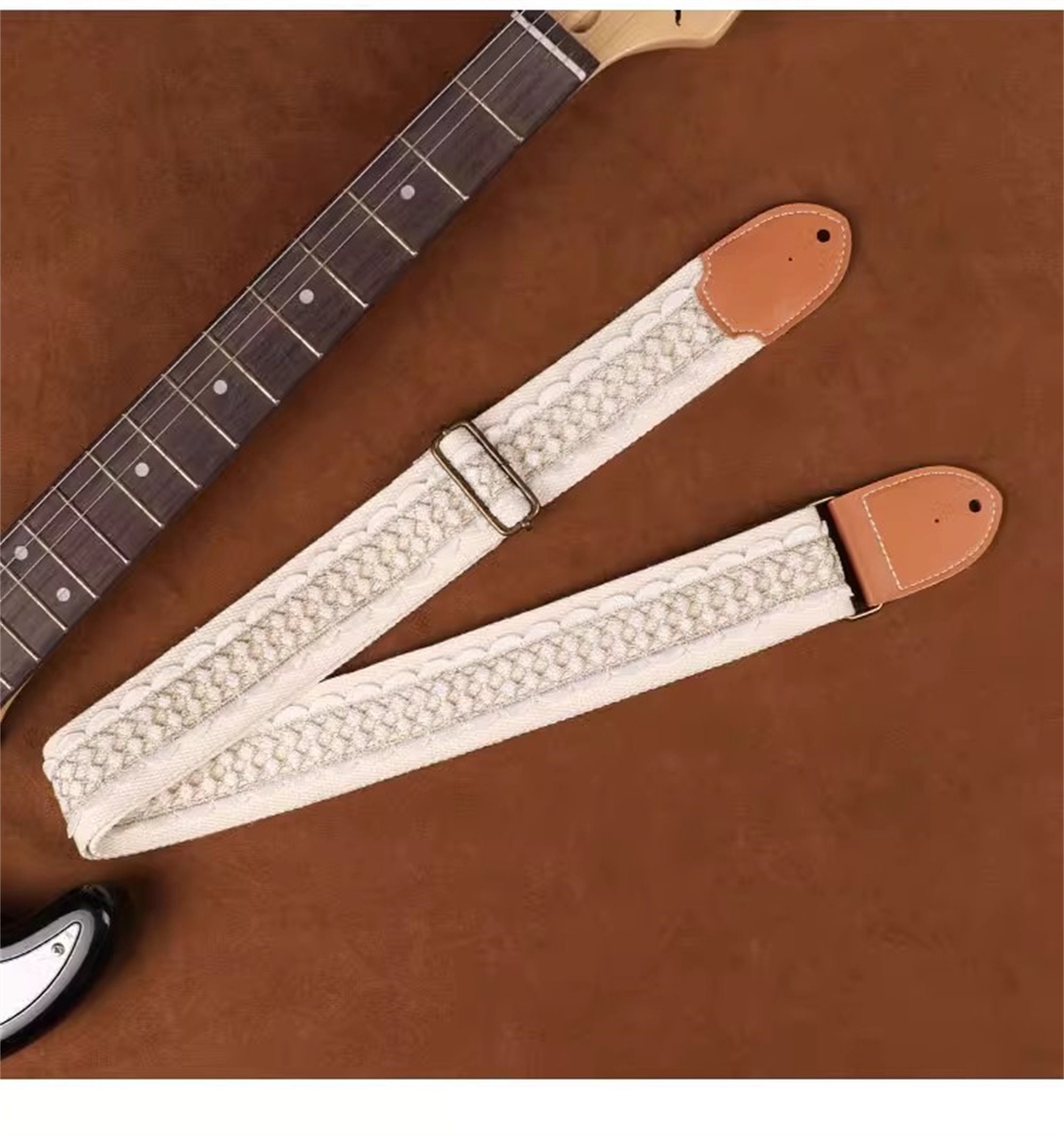 Beige Lace Guitar Strap Lace Guitar Strap Handmade Strap - Etsy