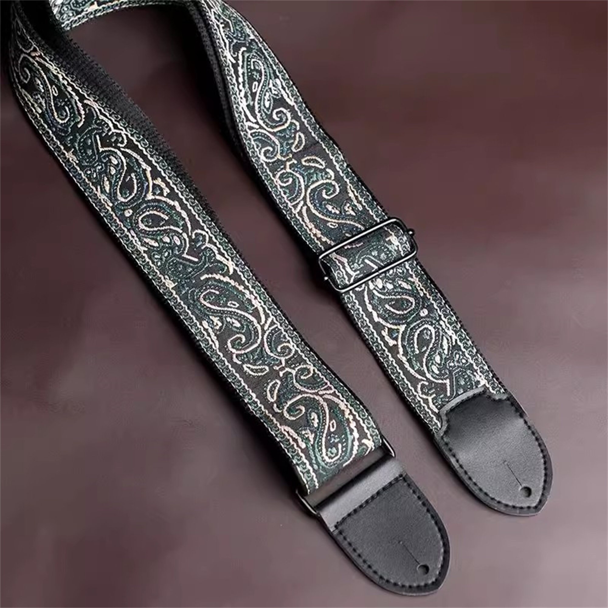 Embroidered Bohemian Guitar Strap Acoustic Guitar Strap Electric Guitar ...