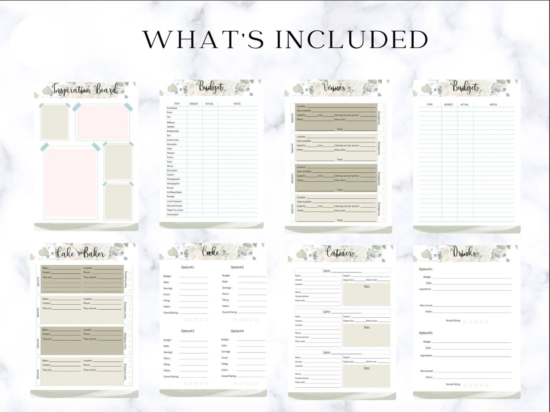 Editable Wedding Printable Planner - Etsy