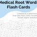 Medical Root Words Flash Cards Printable Digital Download, Medical ...