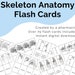 Skeletal System Flash Cards Printable Digital Download, Med School Test ...