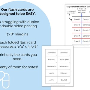 Medical Prefixes & Suffixes Flash Cards Printable Digital Download ...