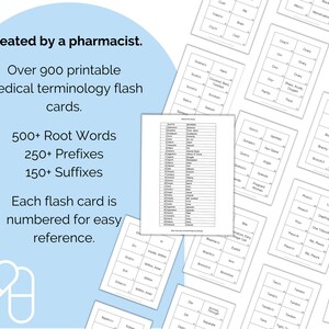 Medical Terminology Printable Digital Download Bundle, Root Words ...