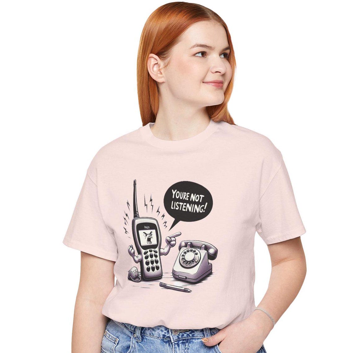 90s Nostalgia T-shirt: Pager Vs Rotary Phone, Genx Humor Tee - Etsy