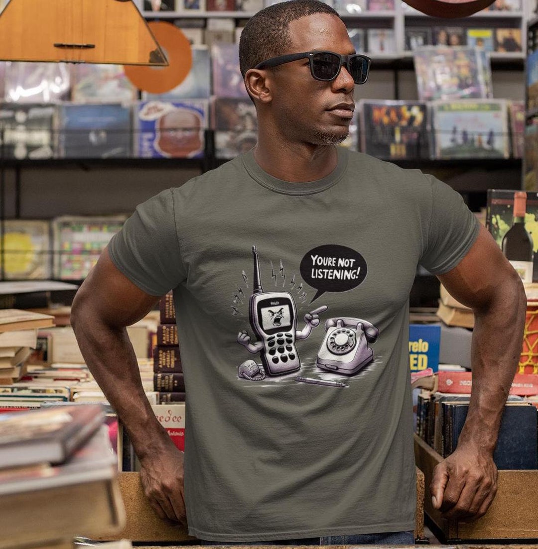 90s Nostalgia T-shirt: Pager Vs Rotary Phone, Genx Humor Tee - Etsy