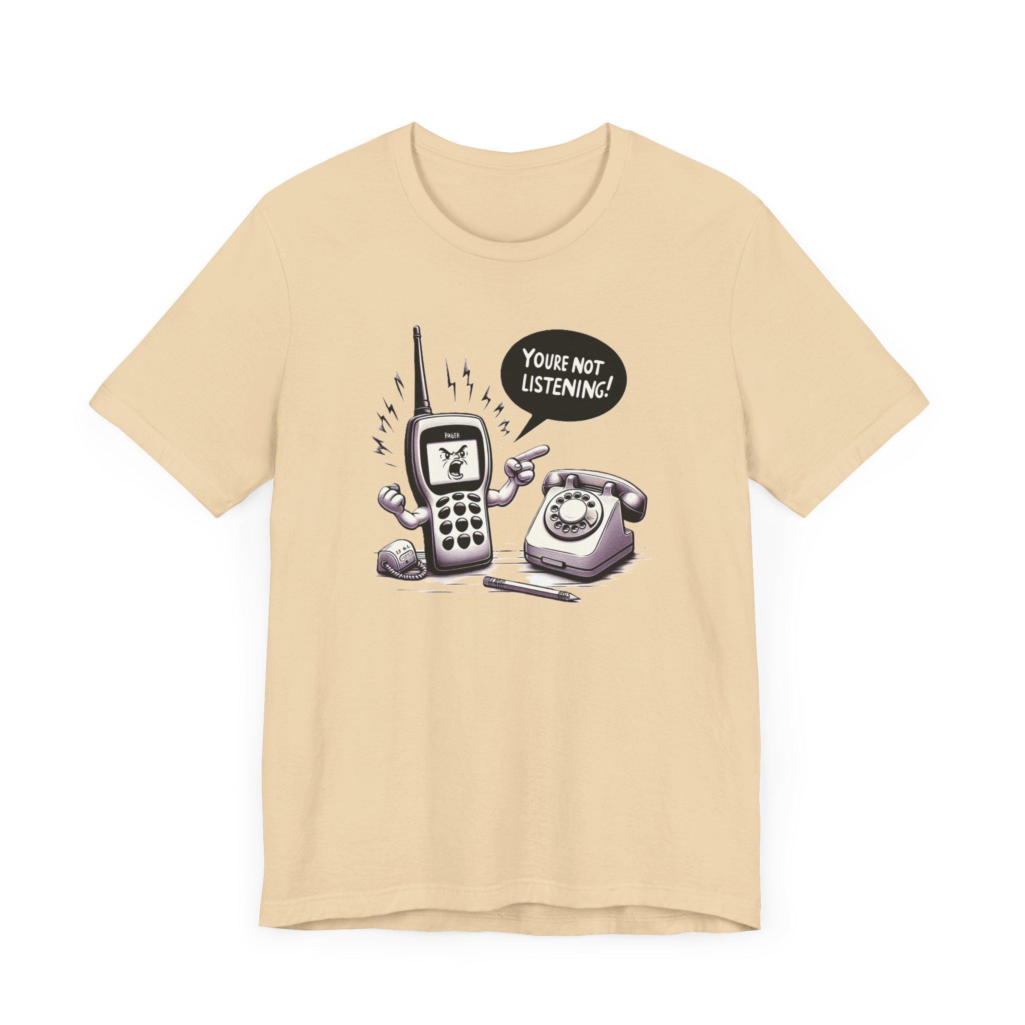 90s Nostalgia T-shirt: Pager Vs Rotary Phone, Genx Humor Tee - Etsy