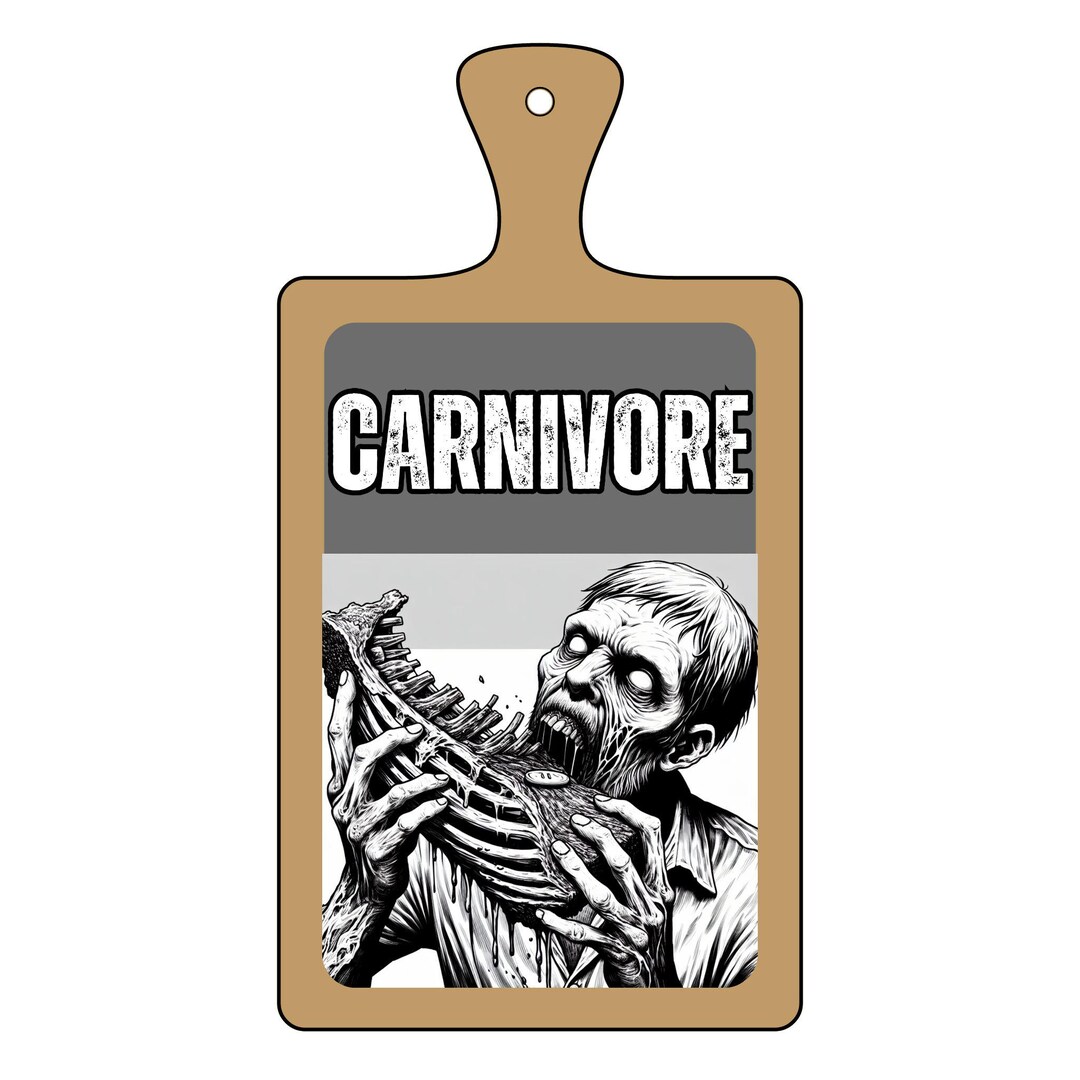 Engraved Acacia Wood Charcuterie Board: Carnivore Halloween Serving ...