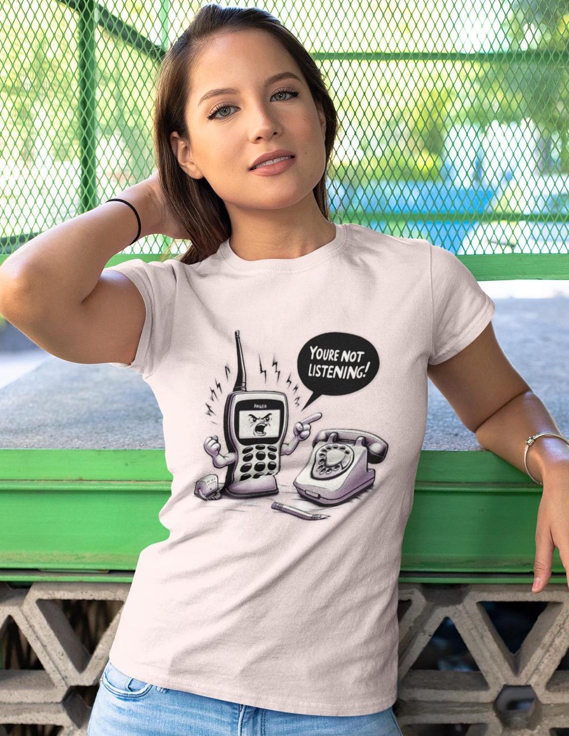 90s Nostalgia T-shirt: Pager Vs Rotary Phone, Genx Humor Tee - Etsy