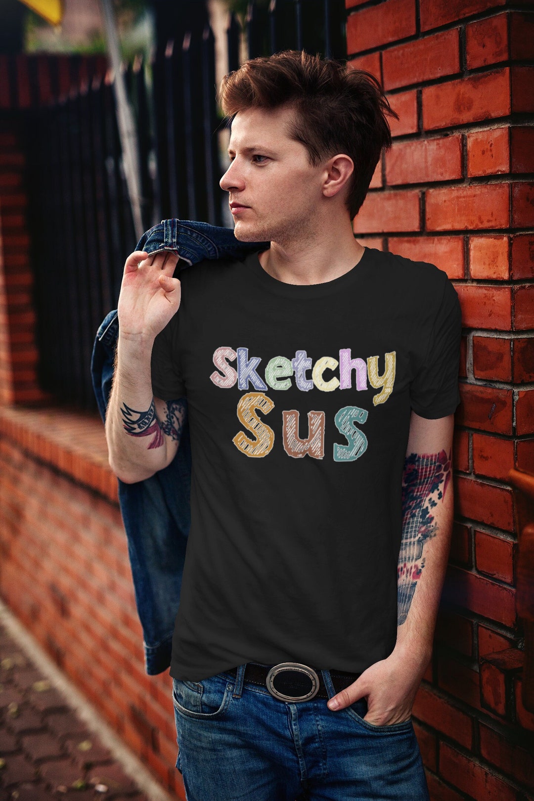 Sketchy Sus T-shirt: Gamer Imposter Tee - Etsy