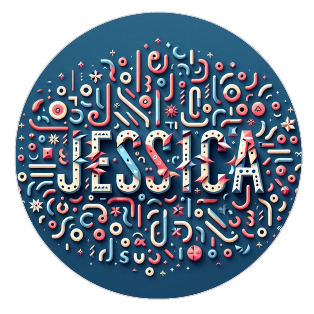 Jessica Name Flask First Personal Sticker, Water Bottle Waterproof ...