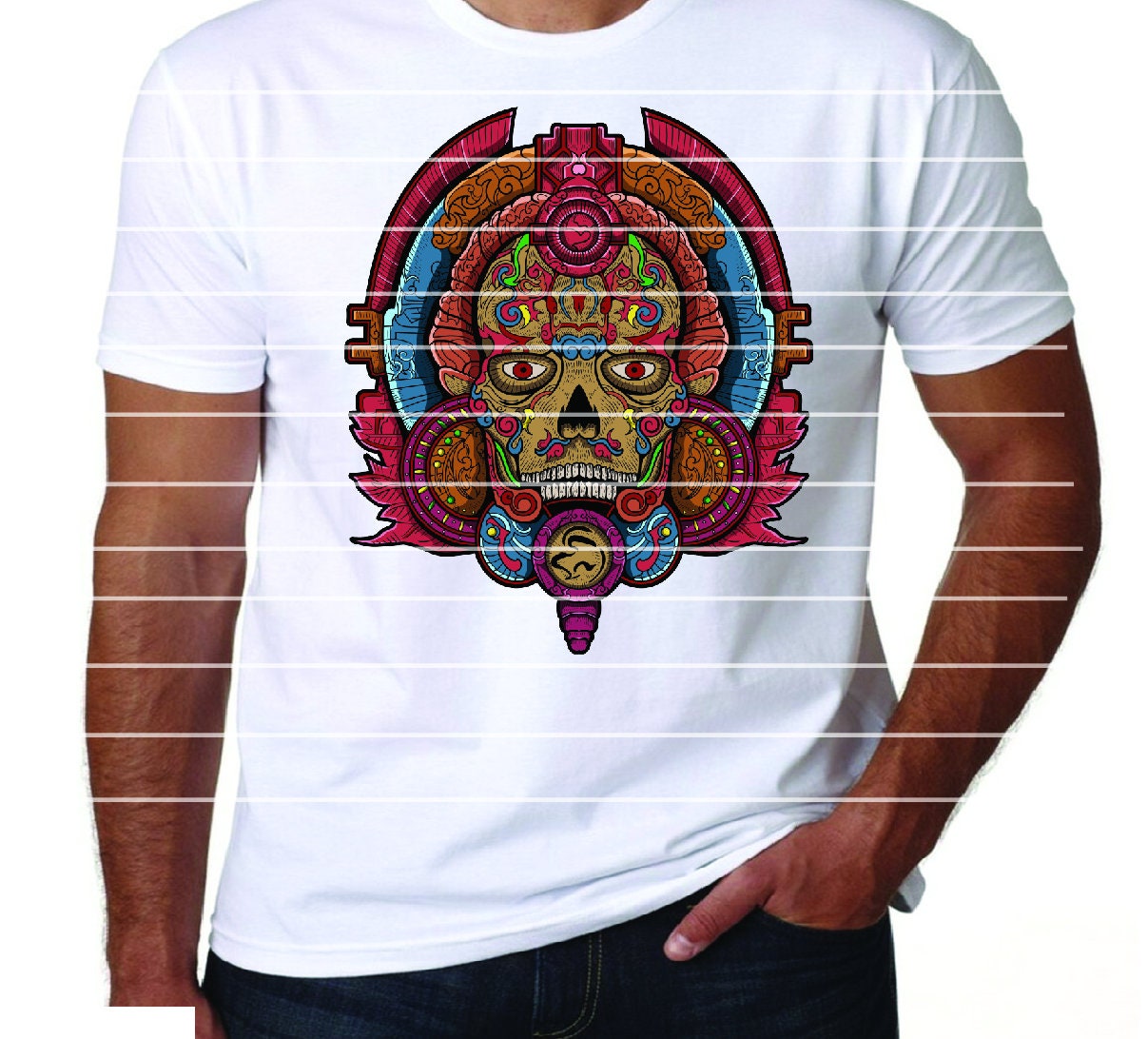 Camisa De Calaca, Nahual , VECTOR, Colores Mexicanos, Orgullo De Mexico ...