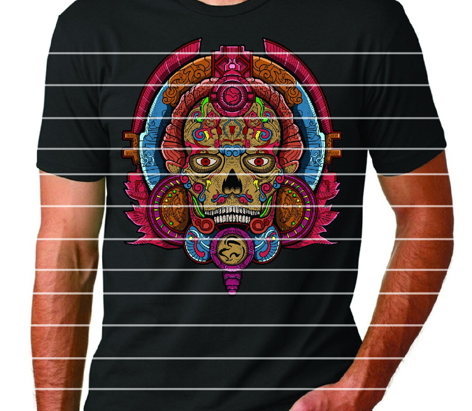 Camisa De Calaca, Nahual , VECTOR, Colores Mexicanos, Orgullo De Mexico ...