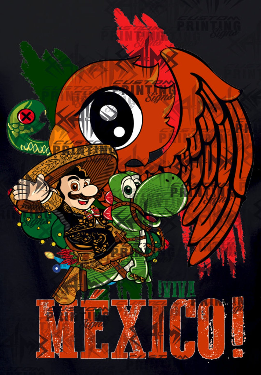 Mario Viva Mexico- 16 Septiembre - Mexicana - Mexicano - Diseño Patrio ...