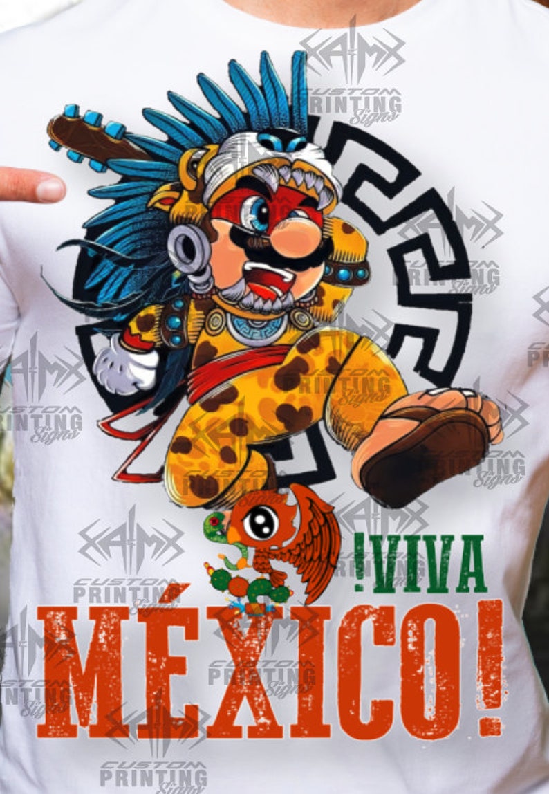 Mario Viva Mexico- 16 Septiembre - Mexicana - Mexicano - Diseño Patrio ...