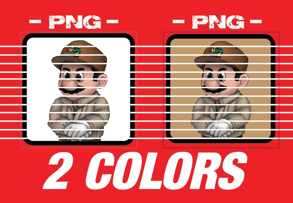 Super Chapo Bros, 2 Different Background Colors , PNG Mayo, Chapiza ...