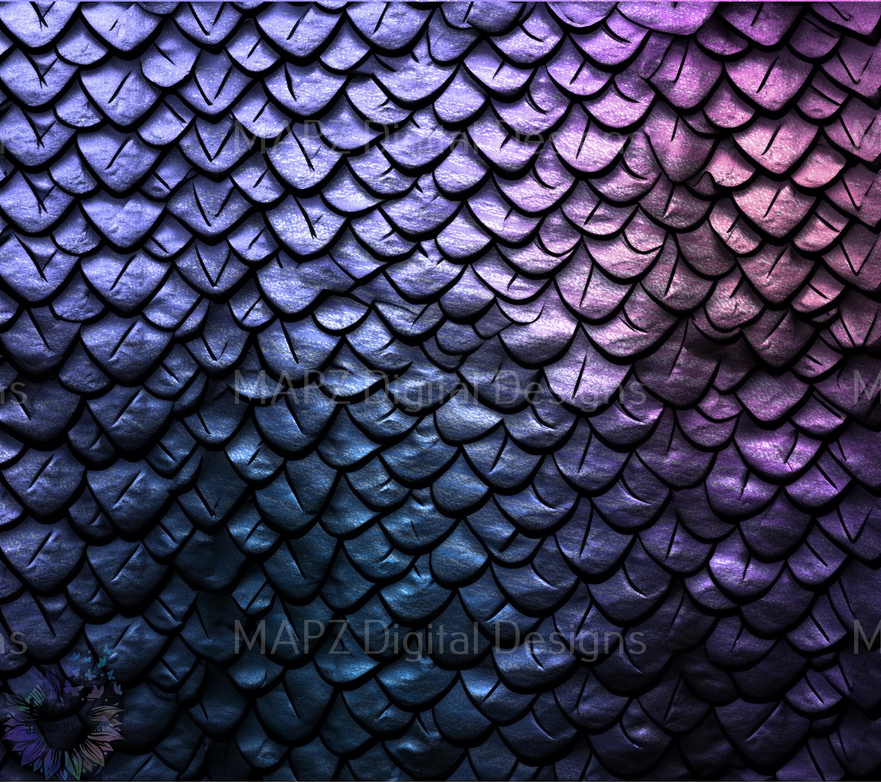 3d Iridescent Dragon Scale Tumbler Wrap, 20 Oz Straight Tumbler Wrap ...