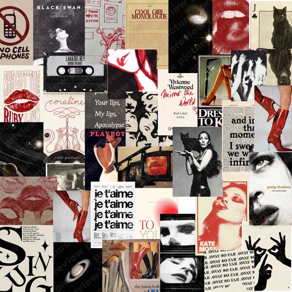 Downtown Girl Aesthetic Collage Kit - Etsy