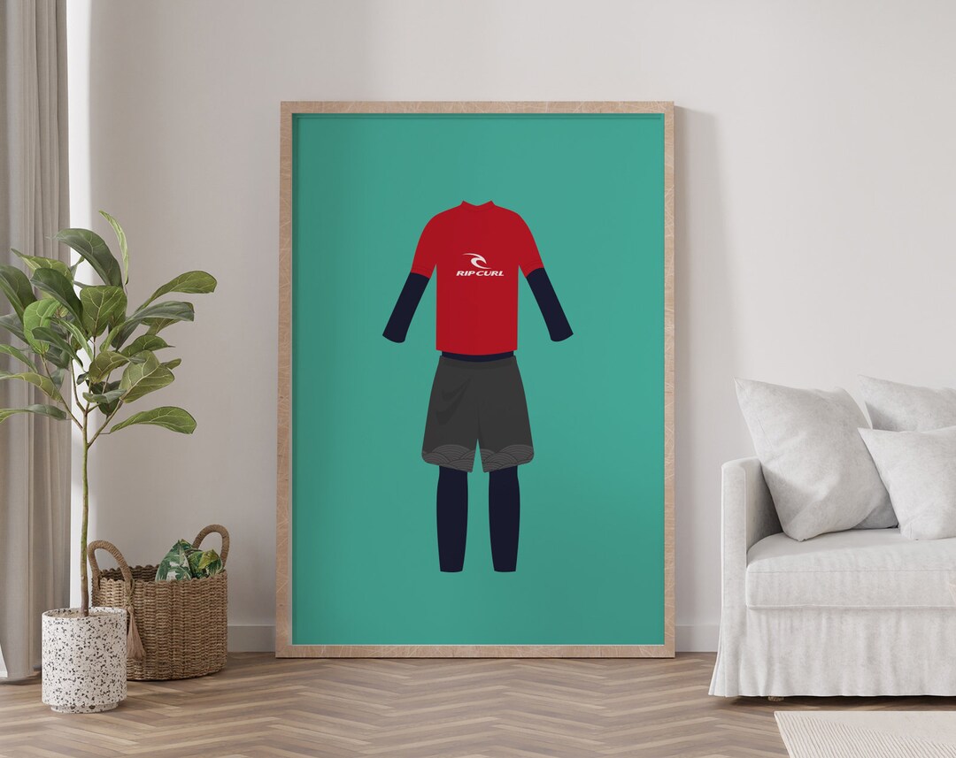 Kelly Slater Surfer Illustration Poster | Digital Download | A5/A4/A3 ...