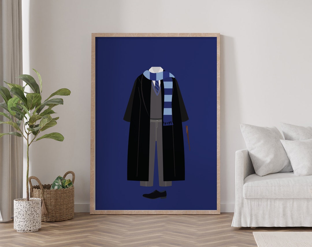 Ravenclaw Print Wizard Hogwarts House Illustration Poster Digital ...