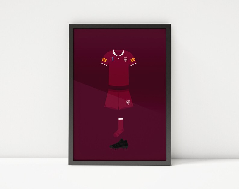 Cameron Munster QLD Maroons Rugby League NRL Illustration Poster ...