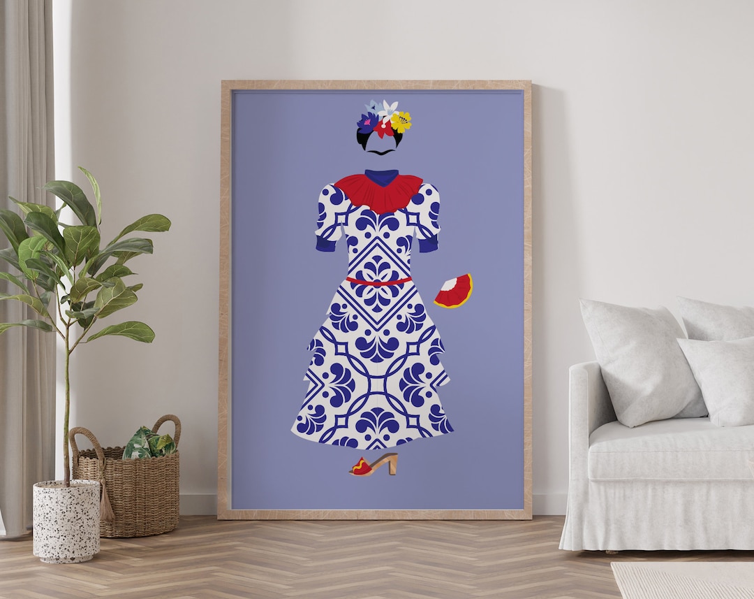 Frida Kahlo Mexican Painter Artist Illustration Poster Digital Download ...