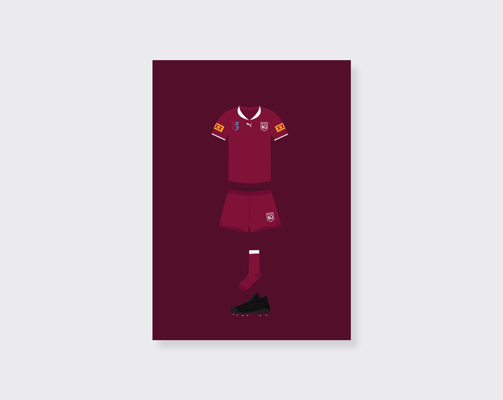 Cameron Munster QLD Maroons Rugby League NRL Illustration Poster ...