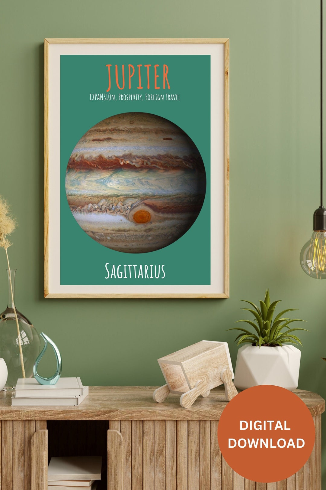 Printable Cosmic Wall Art | Jupiter | Sagittarius | Astrology Art ...