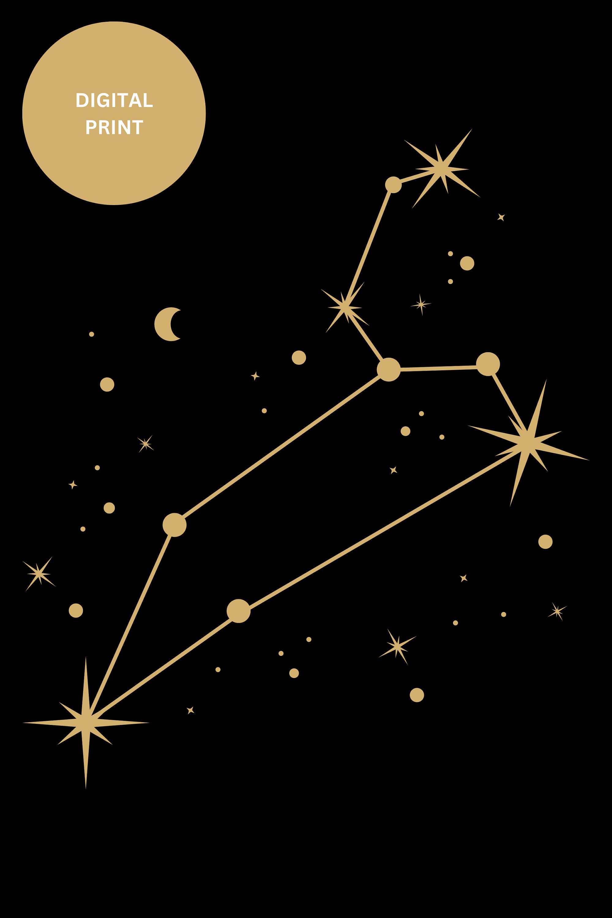 Minimalist Wall Art Leo Printable Art Leo Symbol and Constellation Leo ...