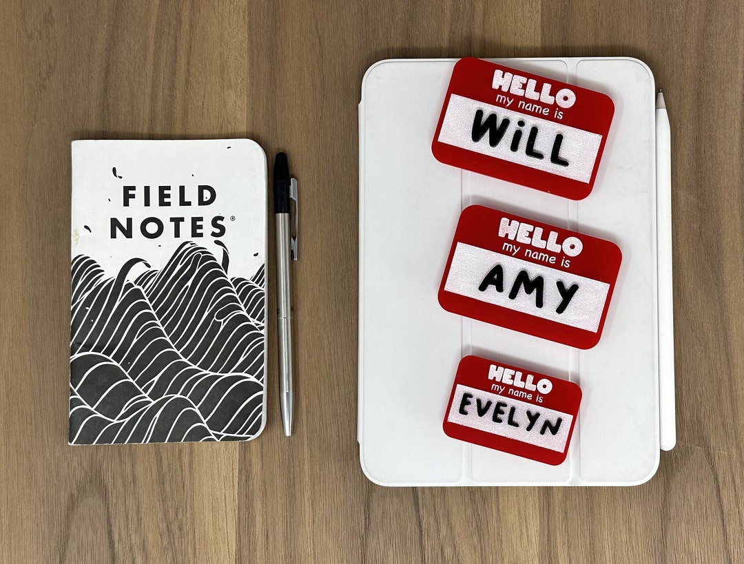 Personalized Acrylic Magnetic Name Tag: Back to School Student Gift - Etsy