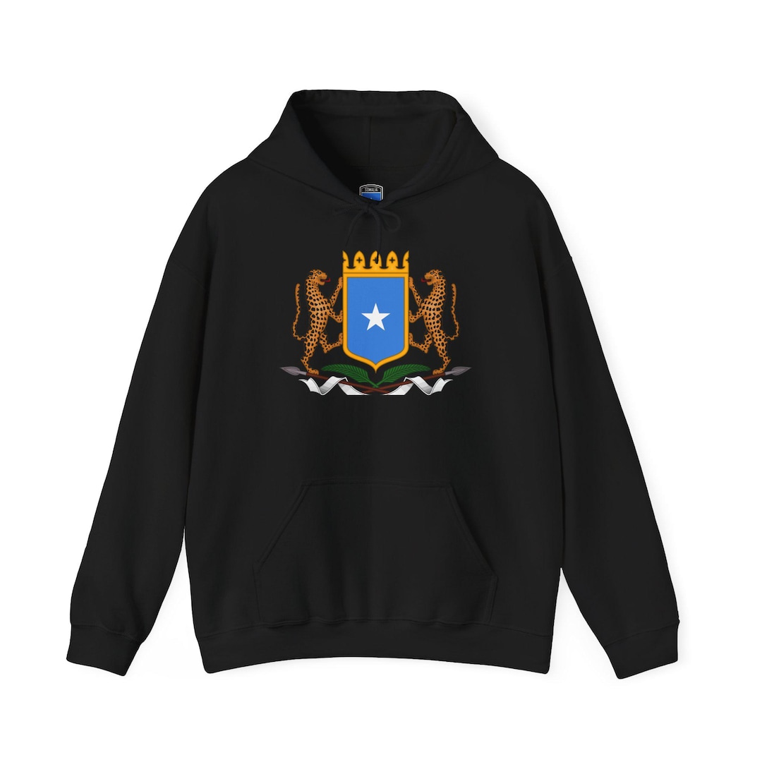 Somali Coat of Arms Hoodie - Somalia Flag Sweatshirt, Somali Heritage ...
