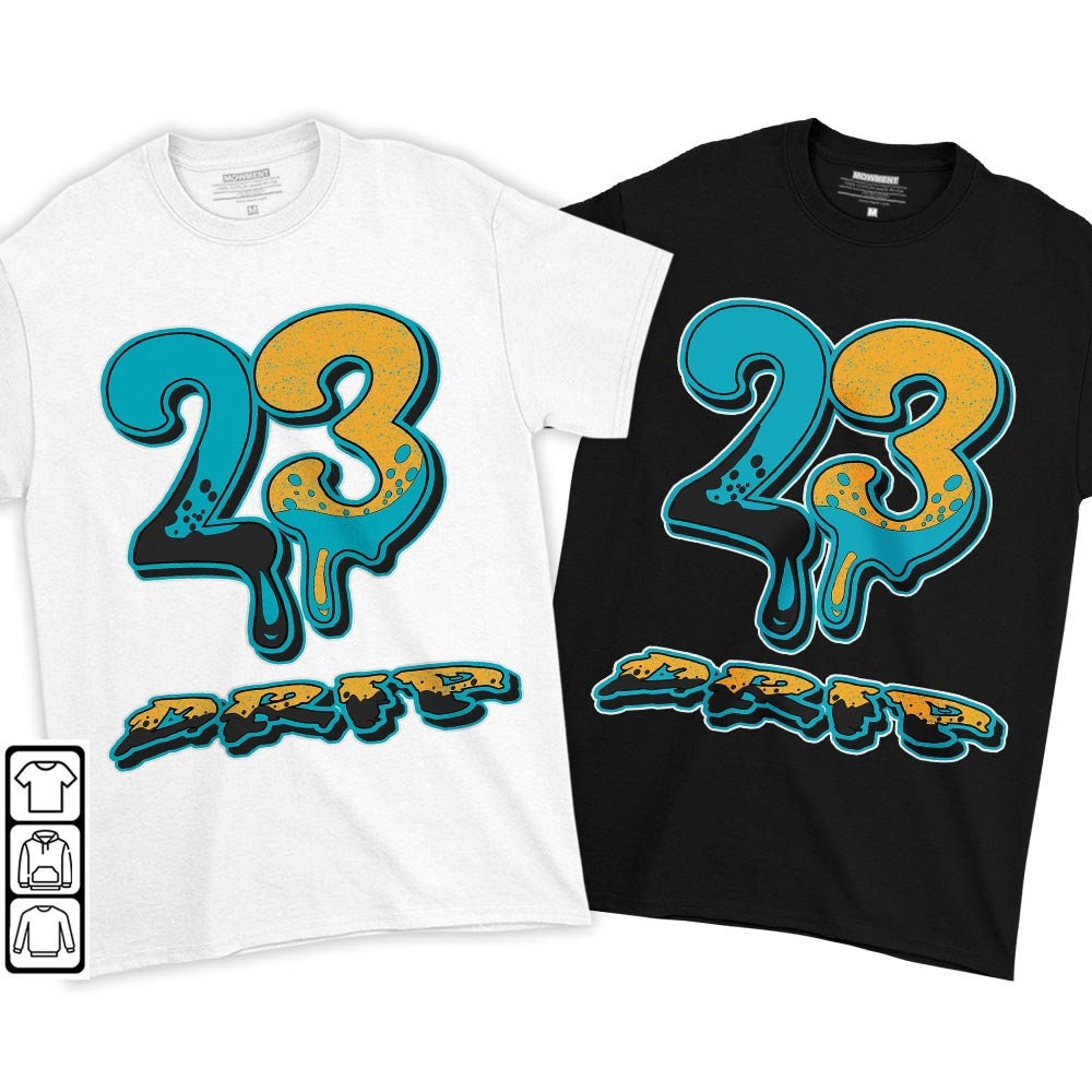 23 Dripping Unisex Sneaker Shirt Match 2023 Retro Aqua 5s Tee sold by ...