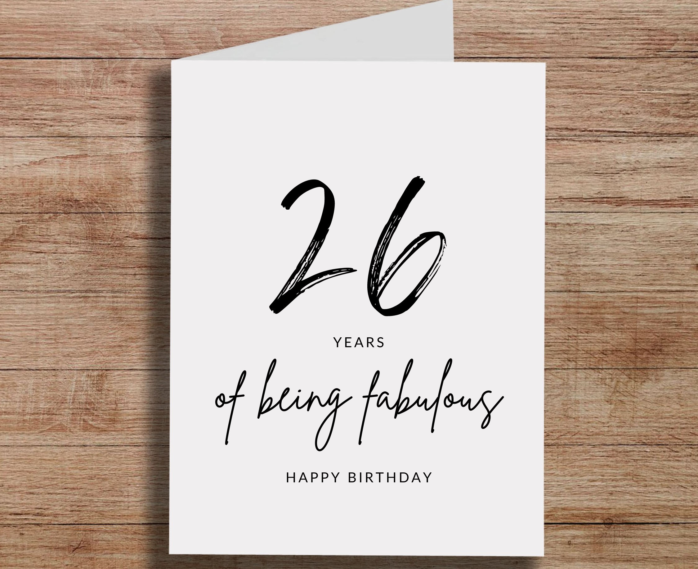 26th Birthday Card for 26 Years Old 26 Years of Being - Etsy