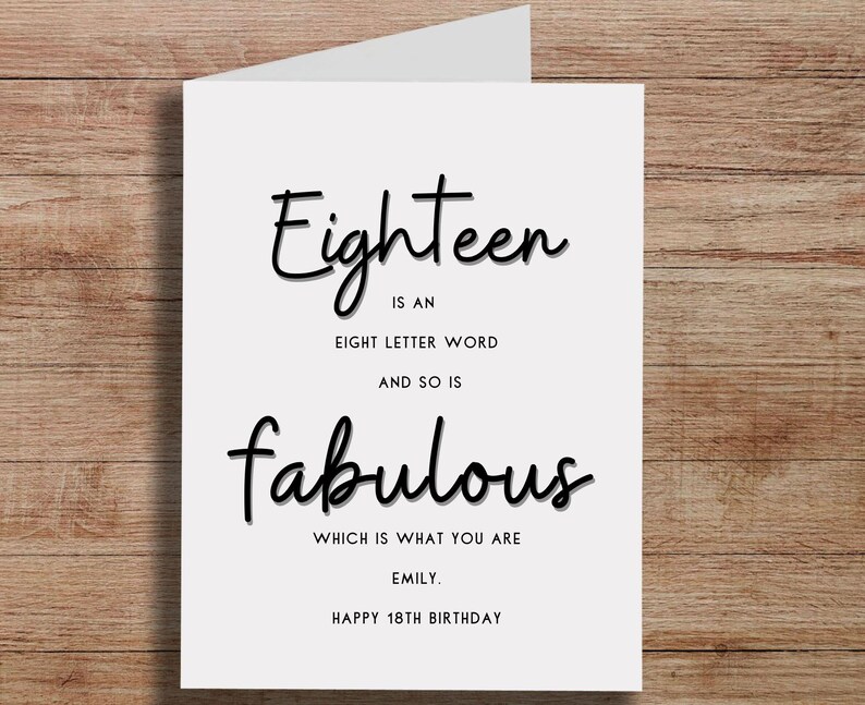 18th Birthday, Happy 18th Birthday, 18 is an Eight Letter Word and so ...