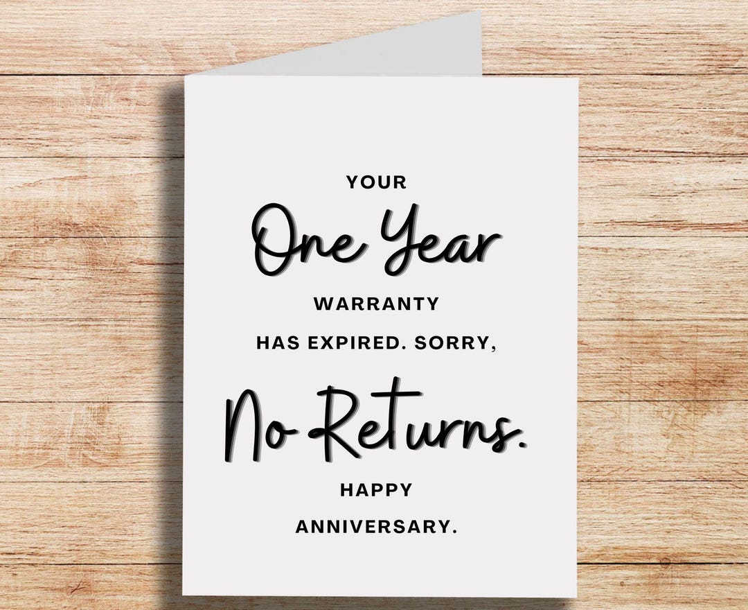 Funny 1st Anniversary Card, One Year Together Card - Etsy