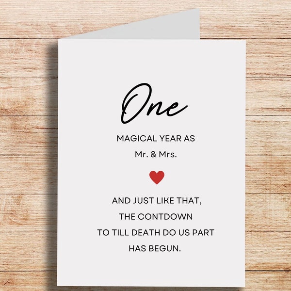 Countdown to Wedding Card - Etsy