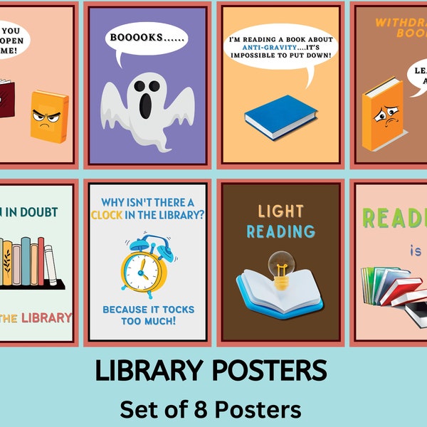 Library Poster - Etsy