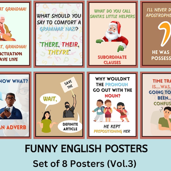 Grammar Poster - Etsy